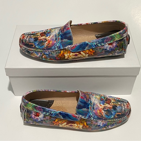 Robert Graham | Shoes | Robert Graham Driving Shoes Loafer Blue Skull ...